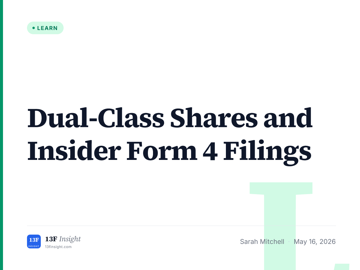 Dual-Class Shares and Insider Form 4 Filings