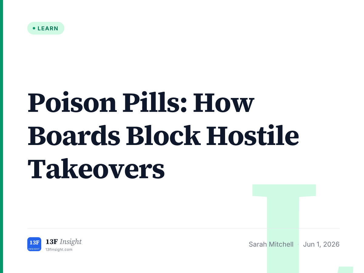 Poison Pills and Shareholder Rights Plans | 13F Insight