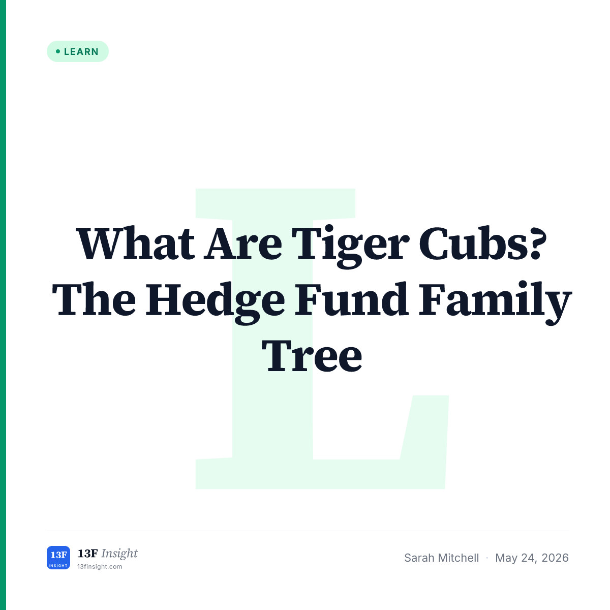 What Are Tiger Cubs? | 13F Insight