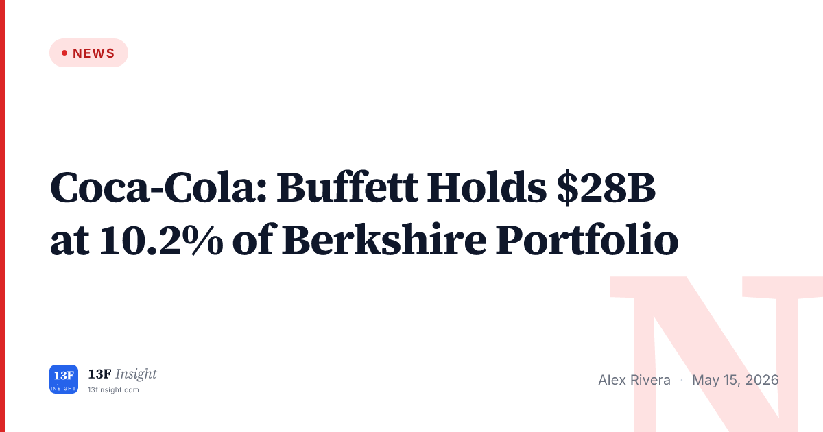 Coca-Cola (KO) Holder Book: Berkshire 10.20% | 13F Insight