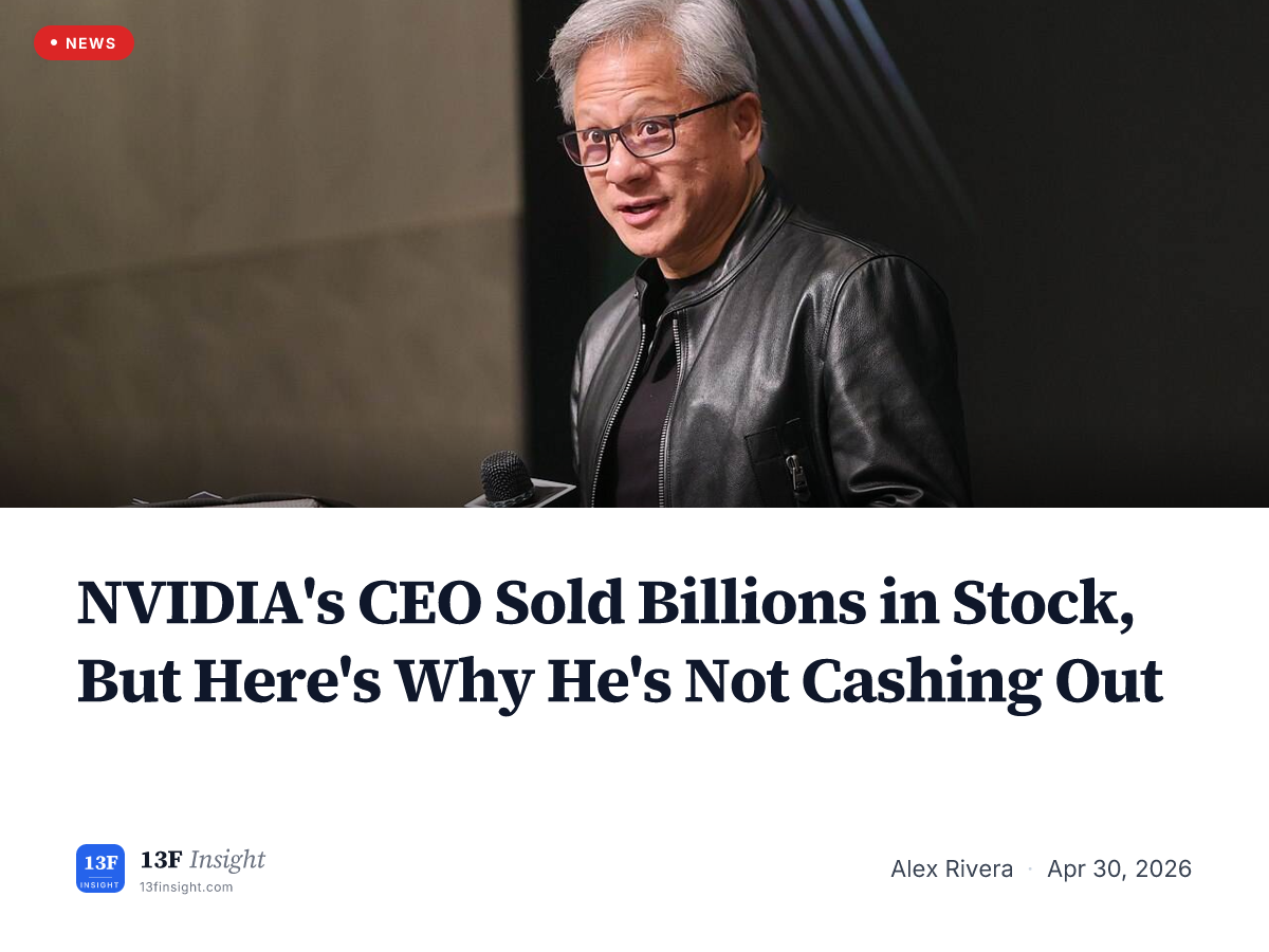 Jen-Hsun Huang's NVIDIA (NVDA) Insider Sales | 13F Insight