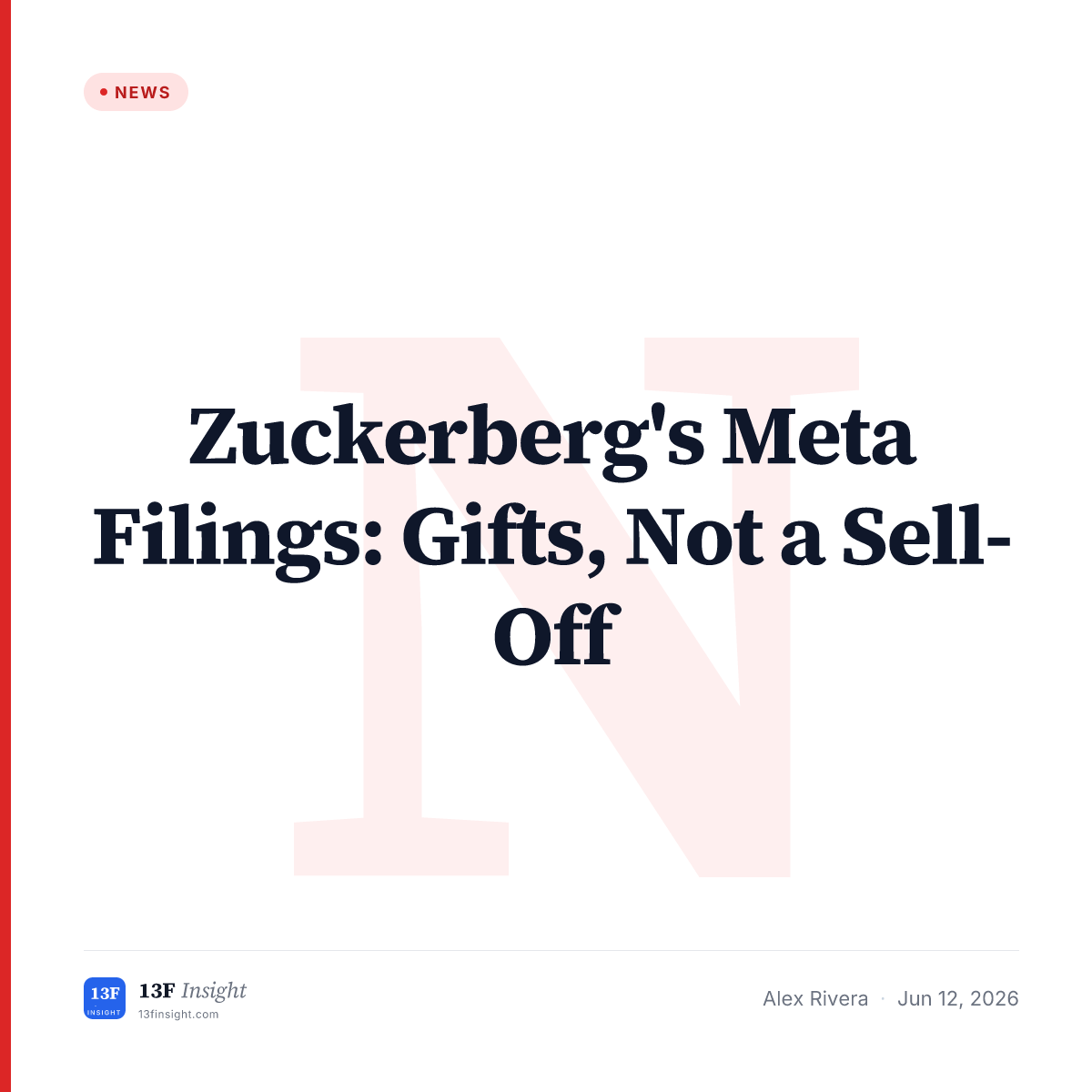 Mark Zuckerberg Meta Form 4 2026: Control Intact | 13F Insight