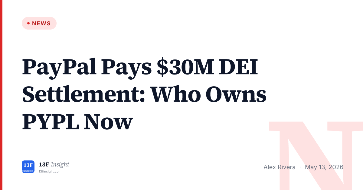 PayPal's $30M DOJ DEI Settlement: PYPL Holder Tape | 13F Insight