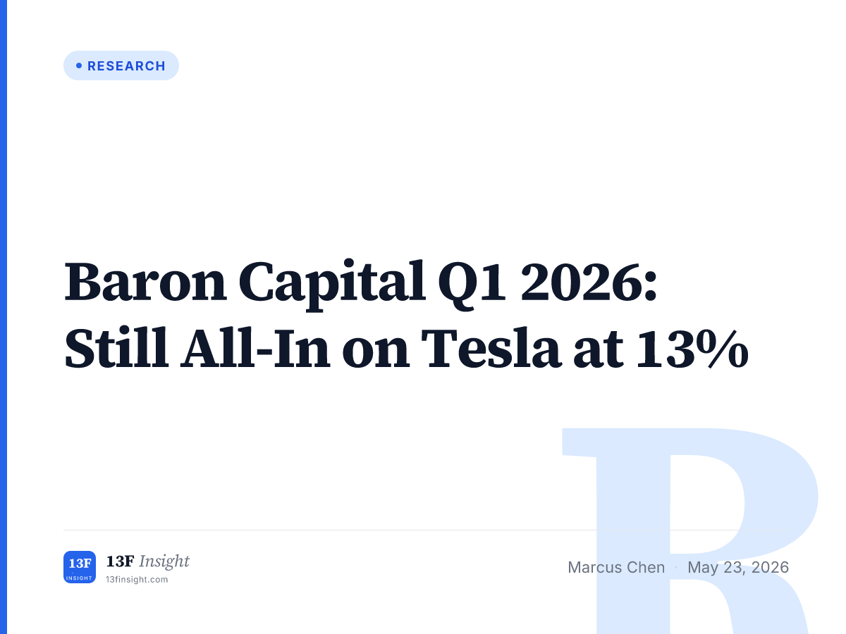 Baron Capital (BAMCO) Q1 2026 13F: Tesla Anchor | 13F Insight