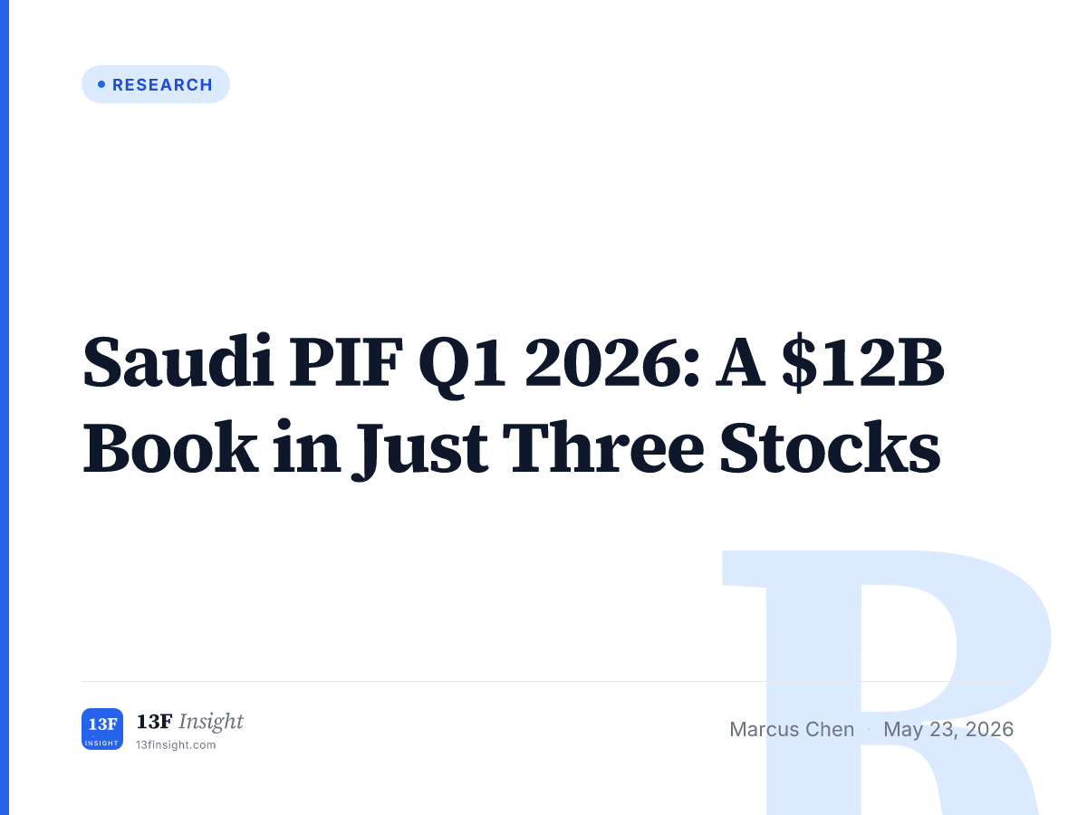 Saudi PIF Q1 2026 13F: Uber, EA, Lucid | 13F Insight