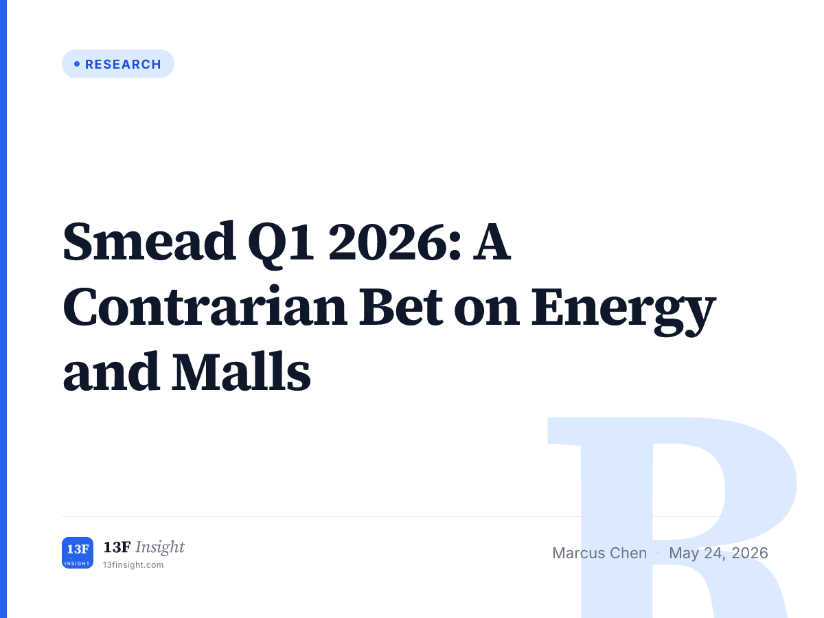 Smead Q1 2026 13F: Contrarian Value | 13F Insight
